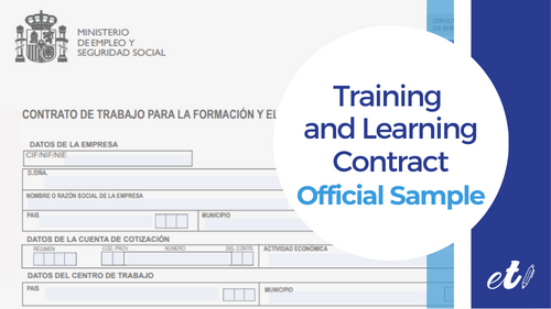 Sample of a Training and Learning Contract | Entre Trámites