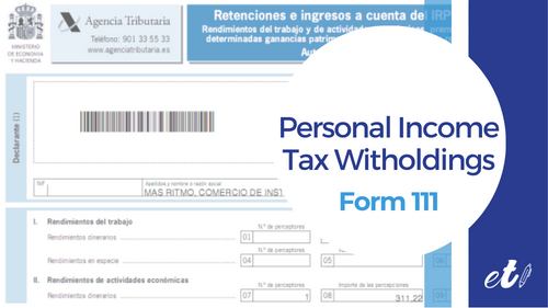 Form 111: Personal Income Tax Withholdings | Entre Trámites