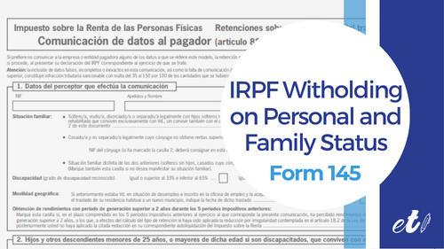 Form 145: Witholding due to Personal Status | Entre Trámites