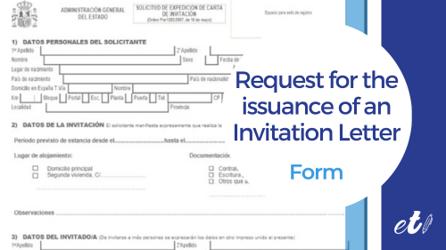 How to request an Invitation Letter in Spain? Entre Trámites
