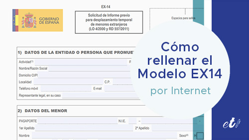 Modelo EX14 - Informe para desplazamiento temporal de menores
